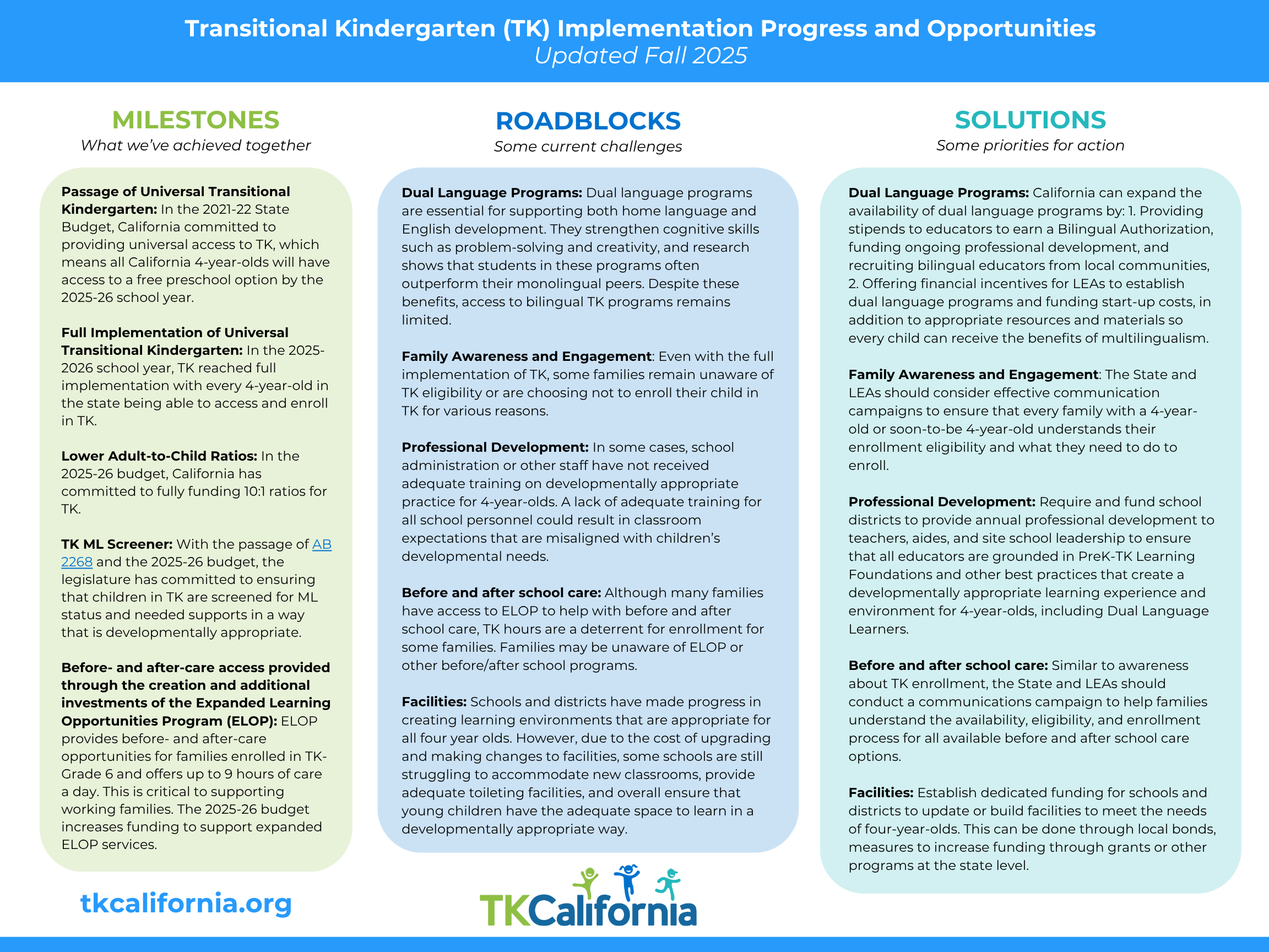 About TKCalifornia • Transistional Kindergarten • TKCalifornia